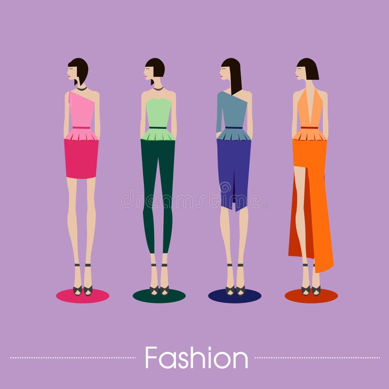 La Conception D'ensemble Et De Vecteur De Mode Illustration ...