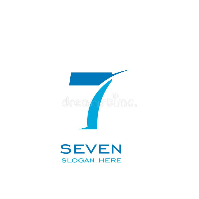 La Conception De Sept Logos, Numéro Le Logo 7 Illustration de Vecteur ...