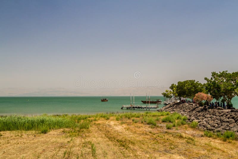 La Costa Del Mar De Galilea, Israel Imagen de archivo - Imagen de ...