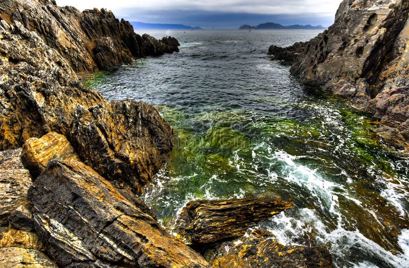 Paisaje Gallego De La Costa Foto de archivo - Imagen de extremos ...