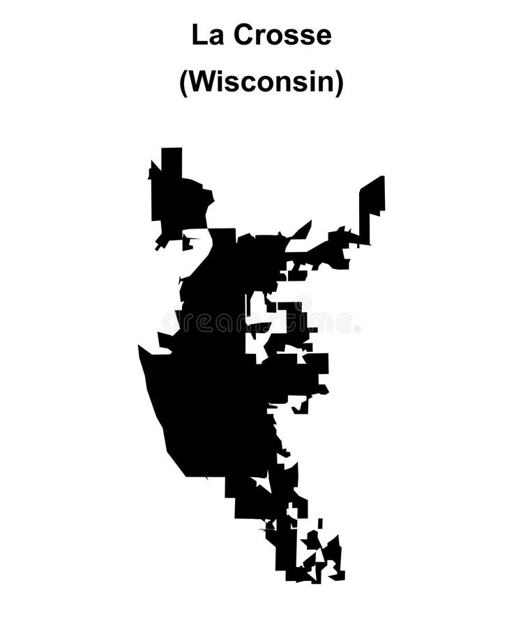 La Crosse outline map stock vector. Illustration of crosse - 357624671