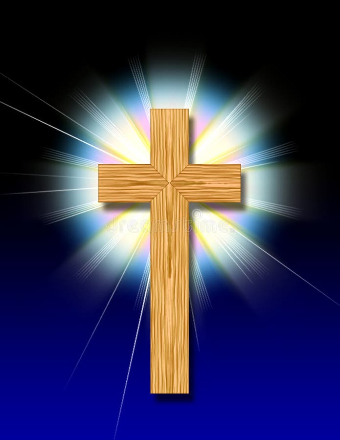 Cruz Gótica Con La Flama Ligera Stock de ilustración - Ilustración de ...