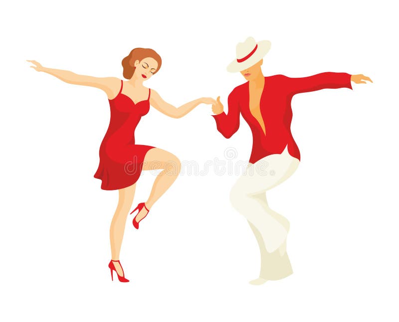 La danza de la salsa ilustración del vector. Ilustración de dancing ...