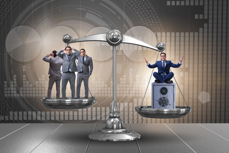 La Différence Entre Les Personnes Riches Et Pauvres Illustration Stock ...