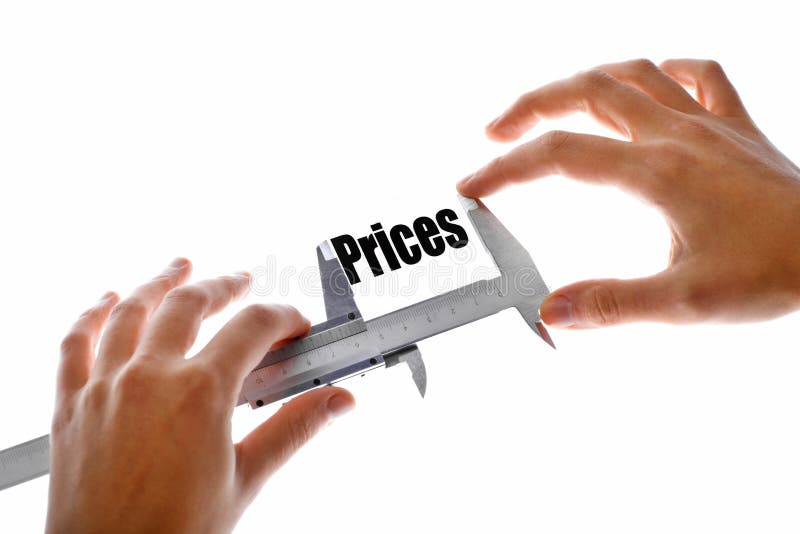 La Dimensione Dei Nostri Prezzi Immagine Stock - Immagine di esattezza ...