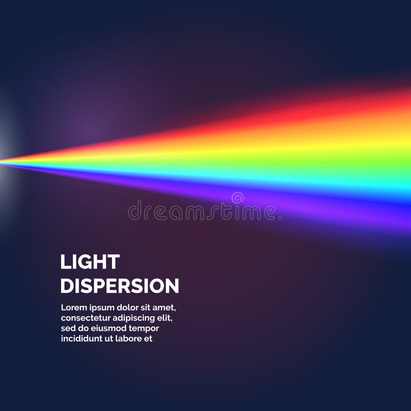 La Dispersione Della Luce Fondo Con L'arcobaleno Illustrazione ...