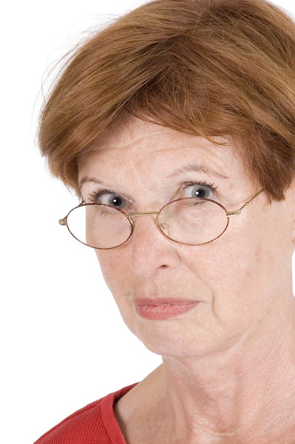La donna maggiore sulked fotografia stock. Immagine di serio - 3009018