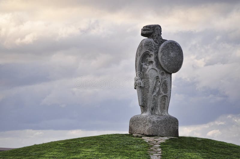 Estatua De Breogan En Un Coruna, Galicia, España. Foto de archivo ...