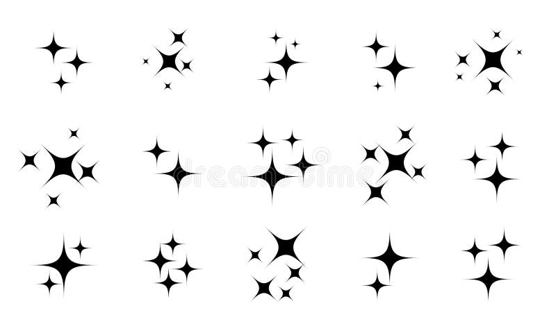 La Estrella Chispea Sistema Reluciente Del Vector Del Centelleo ...