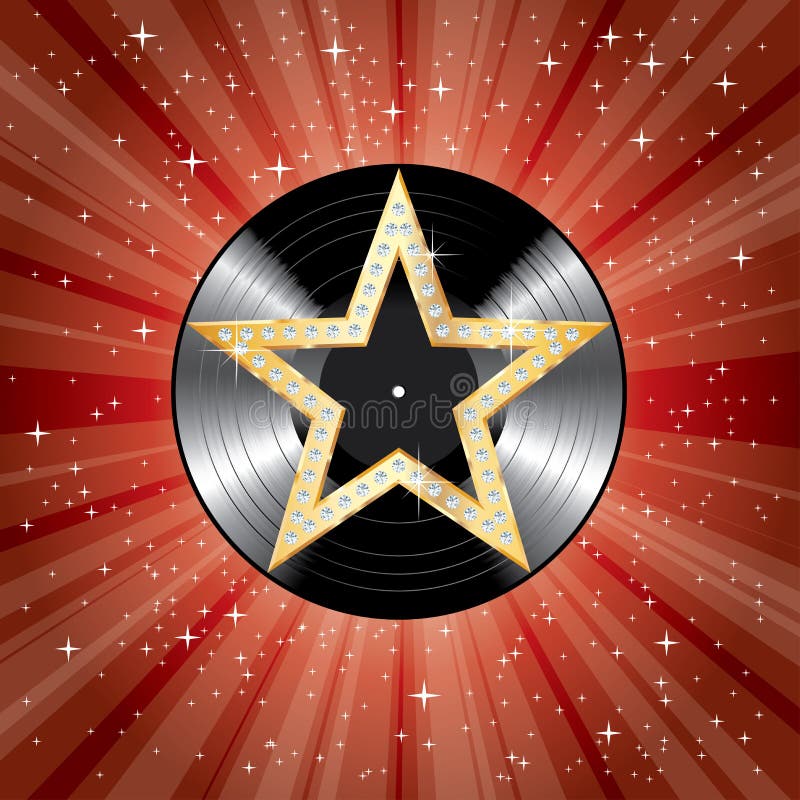 La Estrella Estalló LP Rojo Ilustración del Vector - Ilustración de ...