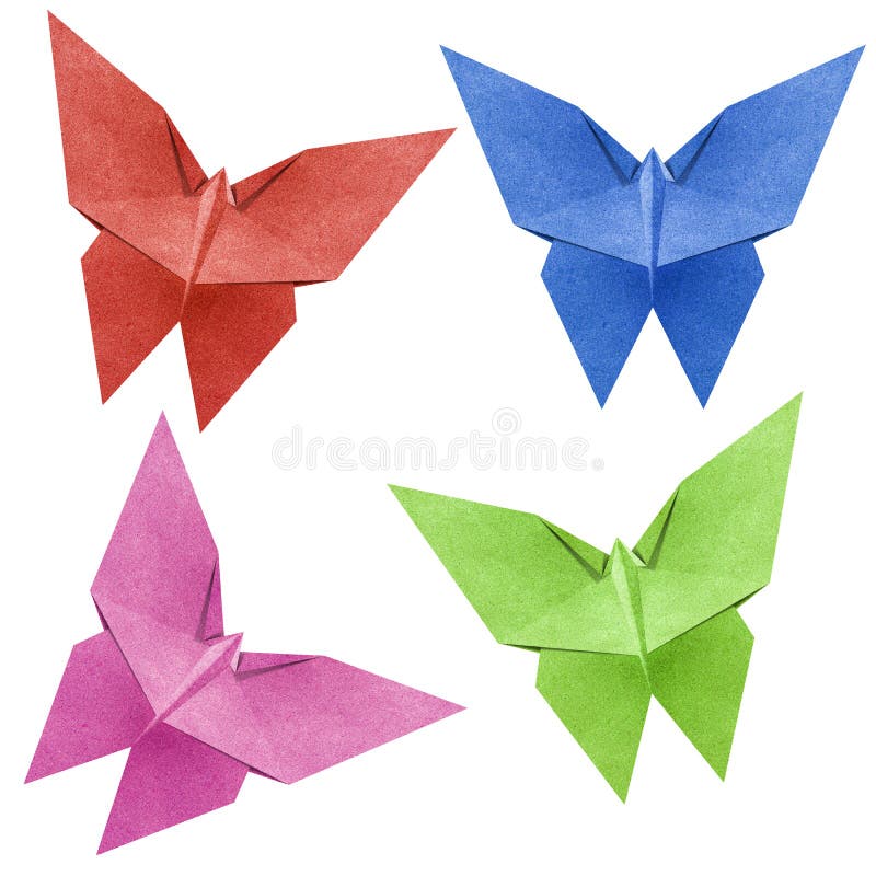 La Farfalla Di Origami Ricicla Papercraft Immagine Stock - Immagine di ...