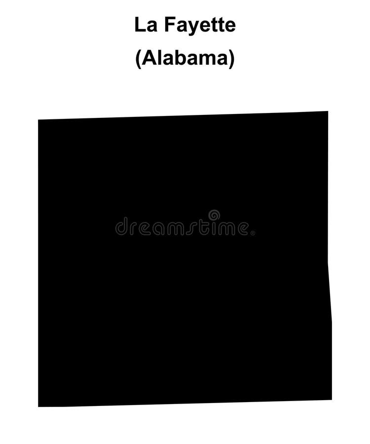 La Fayette outline map stock vector. Illustration of boundary - 385902278