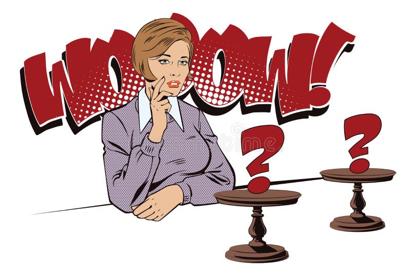 La Fille Devant Un Choix Difficile Illustration de Vecteur ...