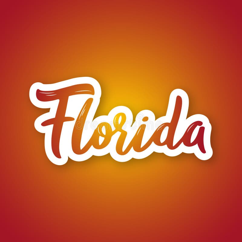 La Florida - Mano Dibujada Poniendo Letras a Frase Ilustración del Vector - Ilustración de ...