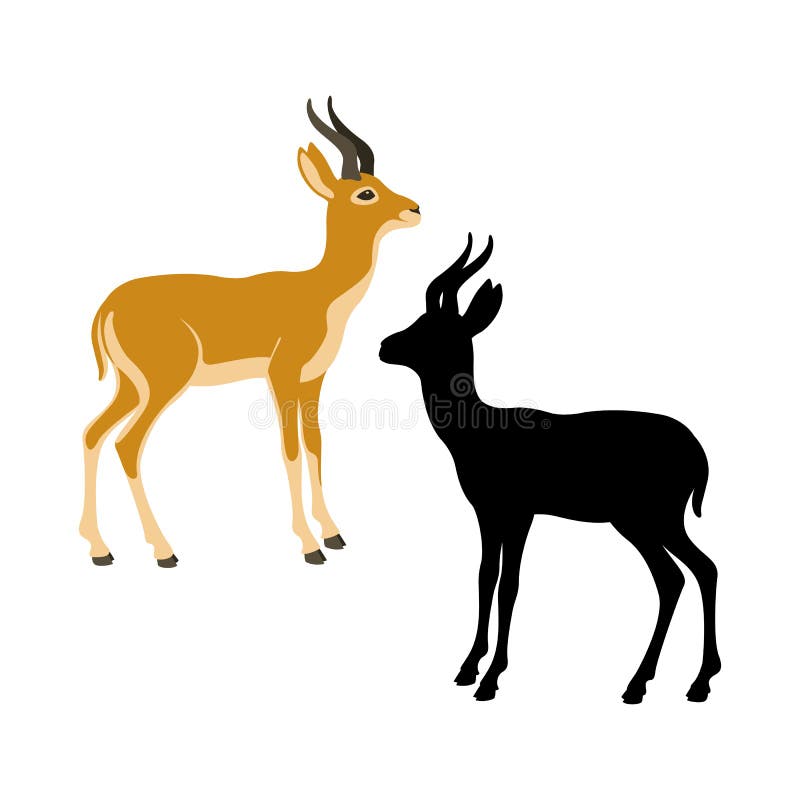 Gacela del vector ilustración del vector. Ilustración de ojos - 31009412