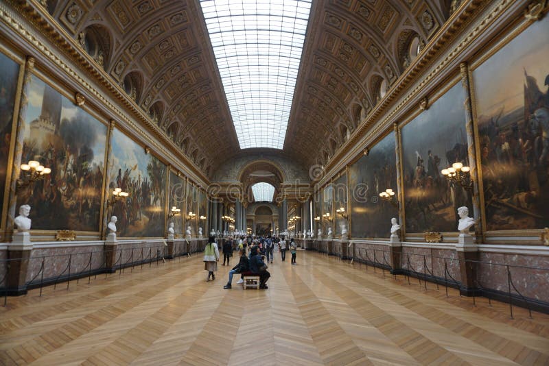 La Galerie De Batailles Dans Le Chateu De Versailles Image stock ...