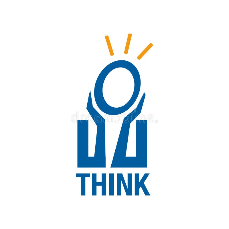 La Gente Piensa En El Vector De Logotipo Profundo Ilustración del ...