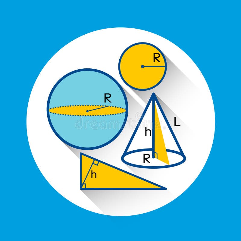 La Geometria Modella L'icona Della Scuola Di Formule Illustrazione ...