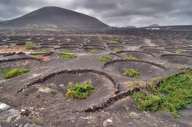 La Geria stock image. Image of cloud, outdoor, hill, volcanic - 13124707