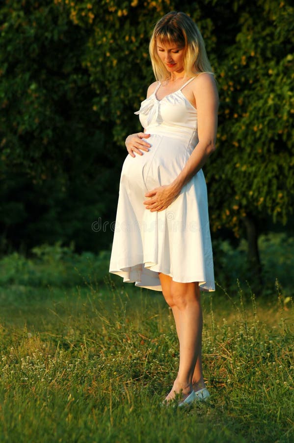 La giovane donna incinta fotografia stock. Immagine di bellezza - 22782130