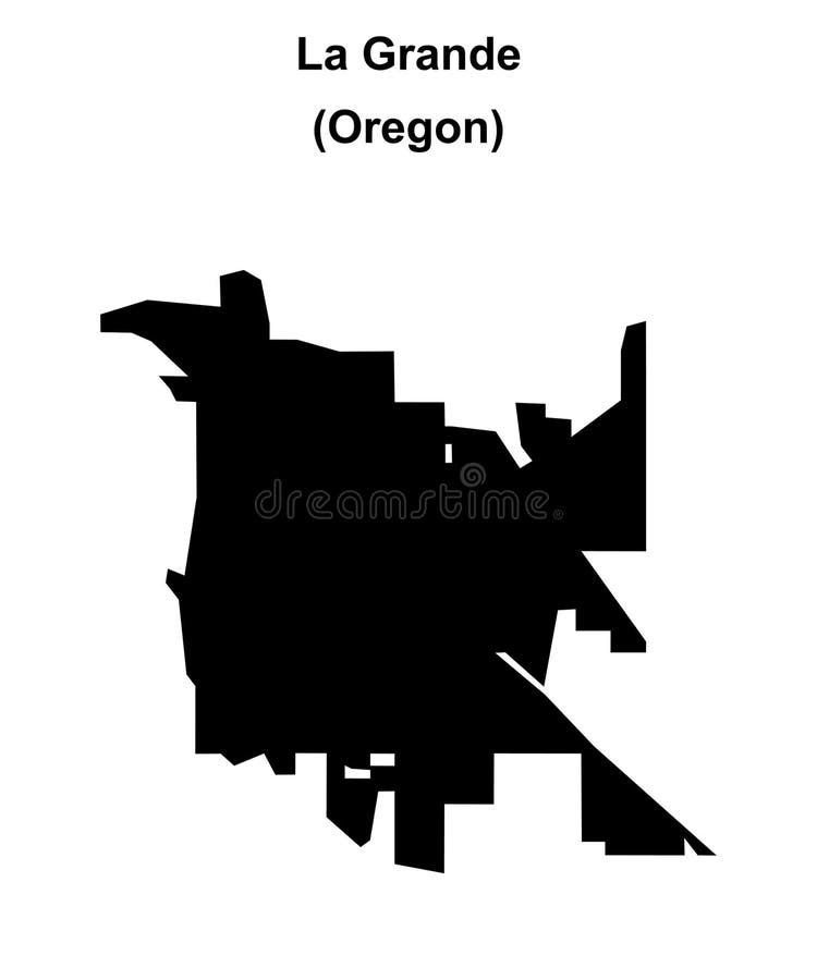 La Grande outline map stock vector. Illustration of region - 357530816