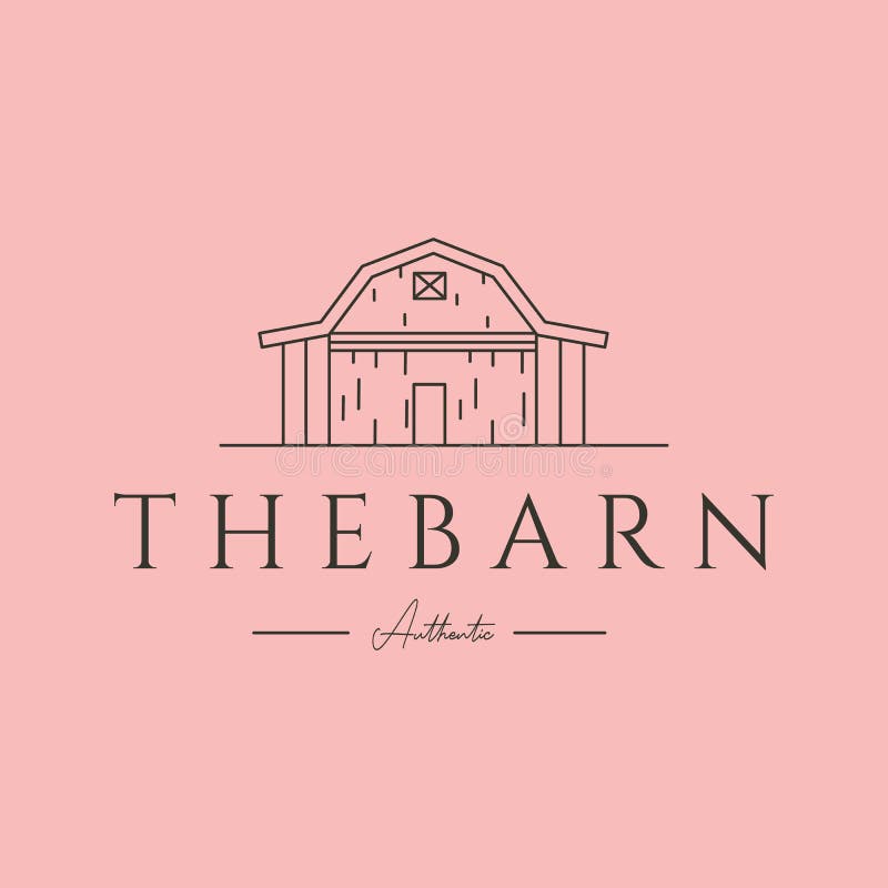 La Grange Authentique Ligne Logo Symbole Vectoriel Illustration Design ...