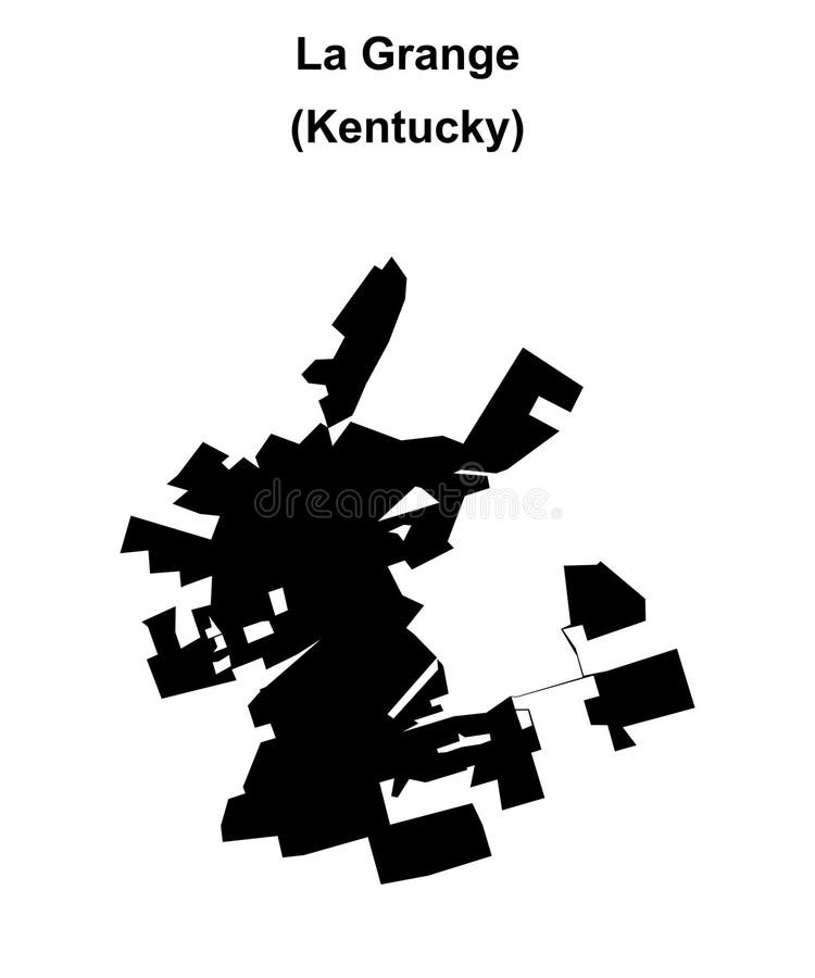 La Grange outline map stock illustration. Illustration of vector ...