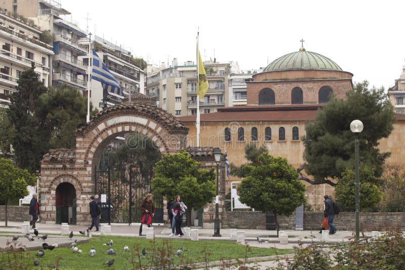 La Grecia, Salonicco fotografia editoriale. Immagine di quadrato - 73879671