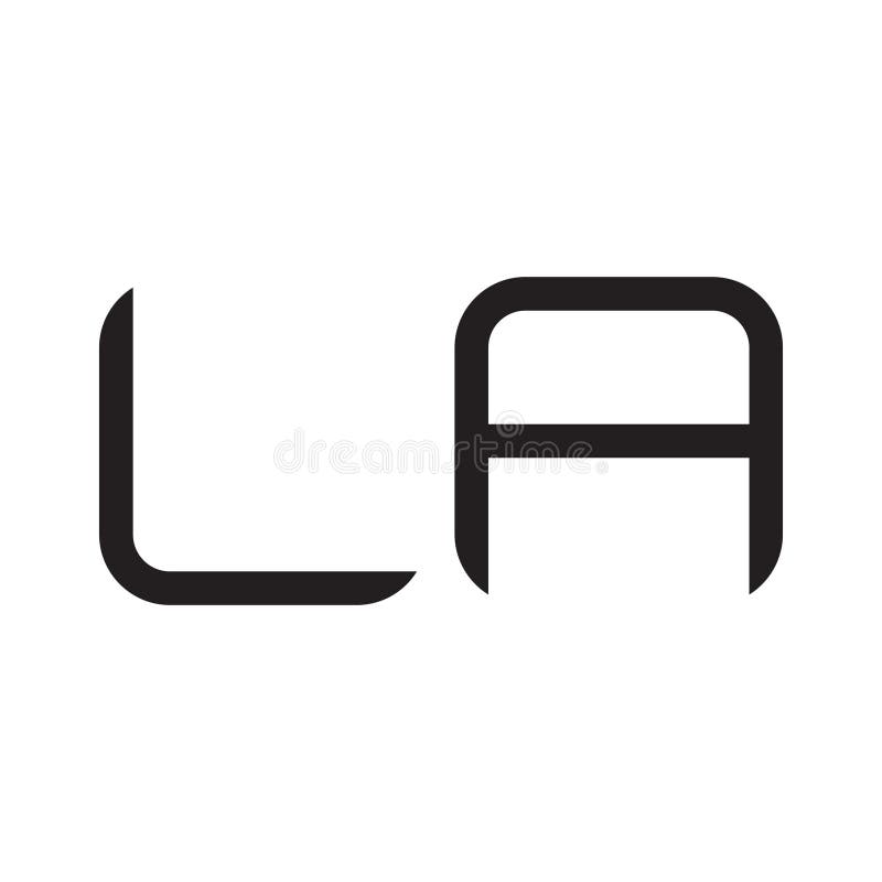 La Initial Letter Vector Logo Icon Stock Vector - Illustration of ...