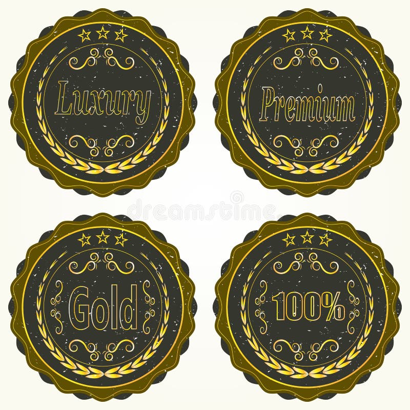 La Insignia Verde Aislada Vector Ilustración del Vector - Ilustración ...