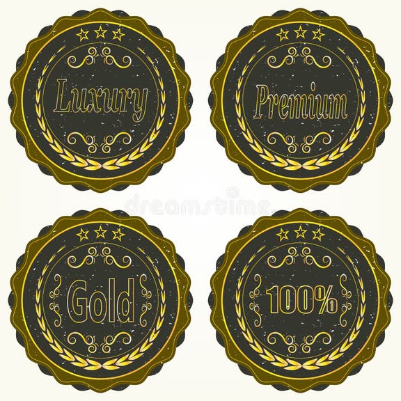 La Insignia Verde Aislada Vector Ilustración del Vector - Ilustración ...