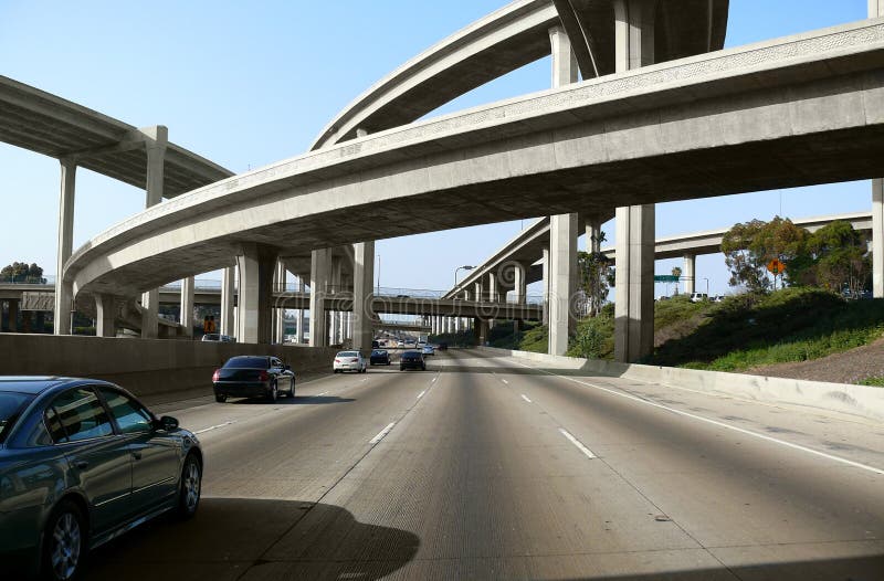 LA Interchange stock image. Image of traffic, concrete - 14438739