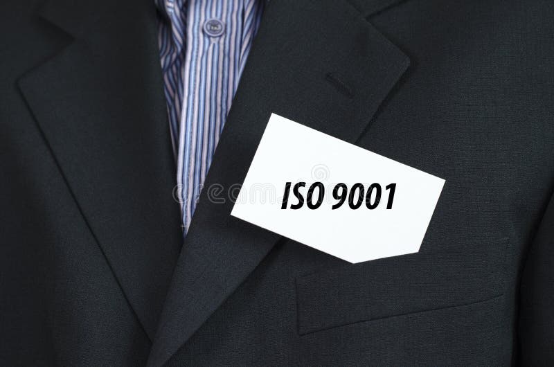 La ISO 9001 Manda Un SMS a Concepto Imagen de archivo - Imagen de ...