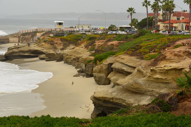 La Jolla, California stock image. Image of unusual, rocks - 90583445