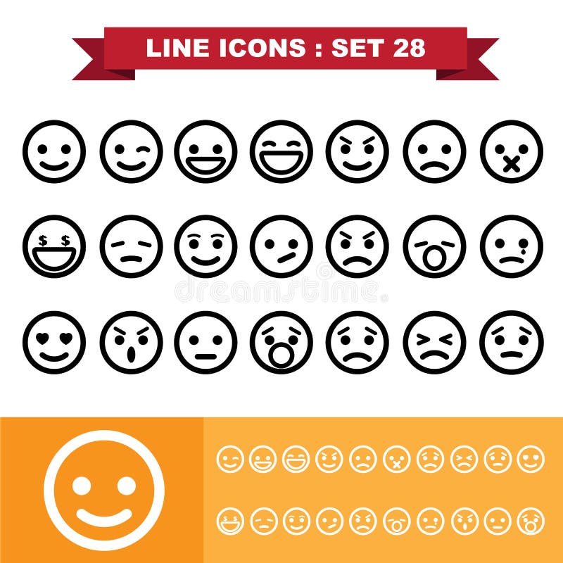 La línea iconos fijó 28 ilustración del vector. Ilustración de hombre ...