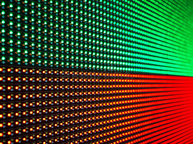 La LED Verte Et Rouge, Se Ferment Sur Le Panneau Photo stock - Image du ...