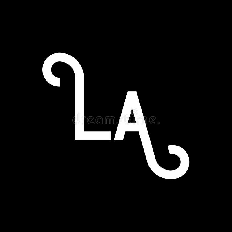 LA Letter Logo Design. Initial Letters LA Logo Icon. Abstract Letter LA ...