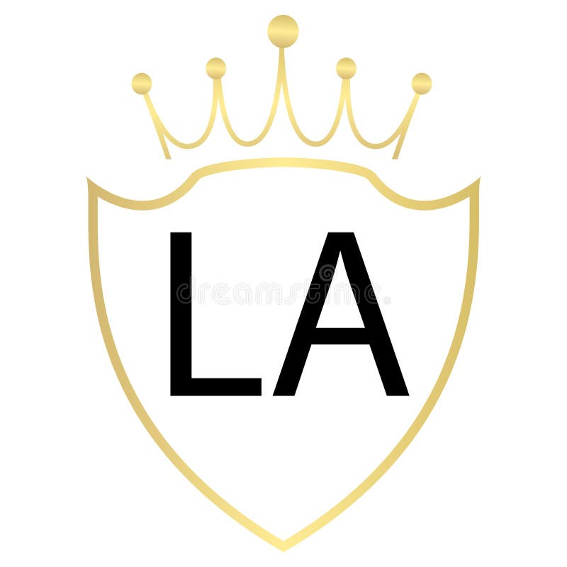 LA Letter Logo Design with Simple Style Stock Illustration ...