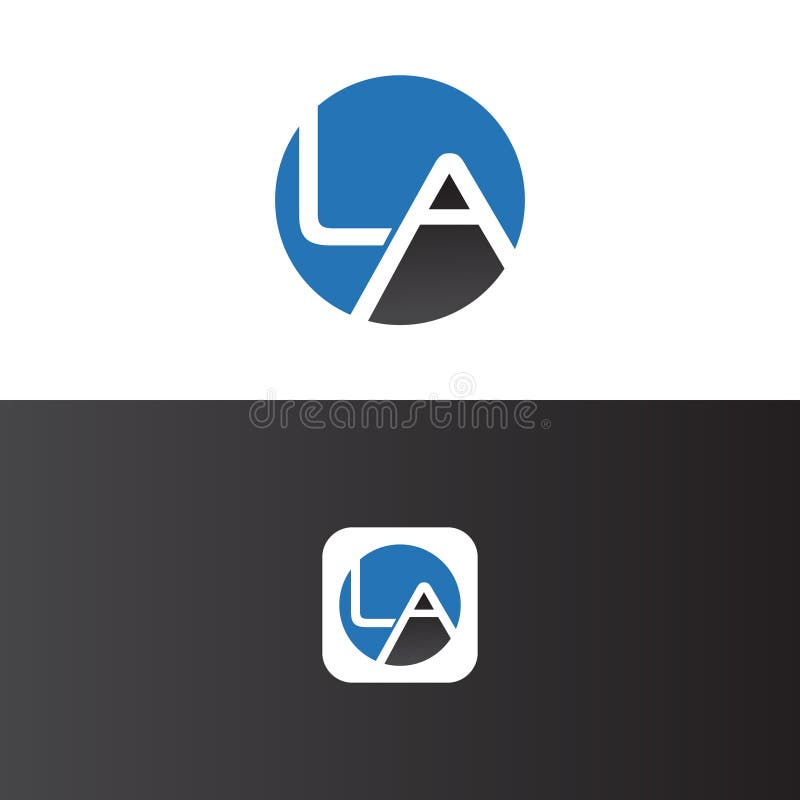 LA Letter Logo Design Template Vector Stock Vector - Illustration of ...