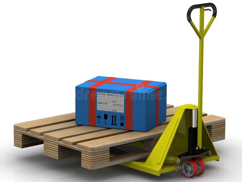 Le colis sur la palette illustration stock. Illustration du transport ...