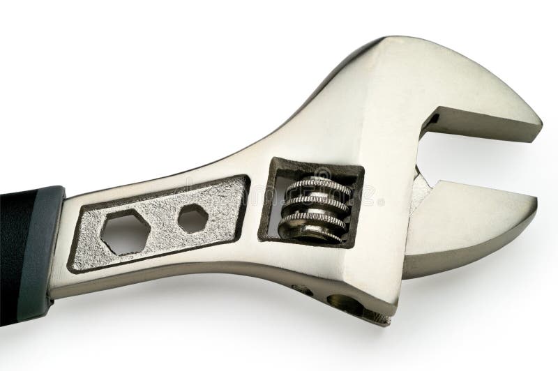 Llave inglesa aislada imagen de archivo. Imagen de camino - 3295131