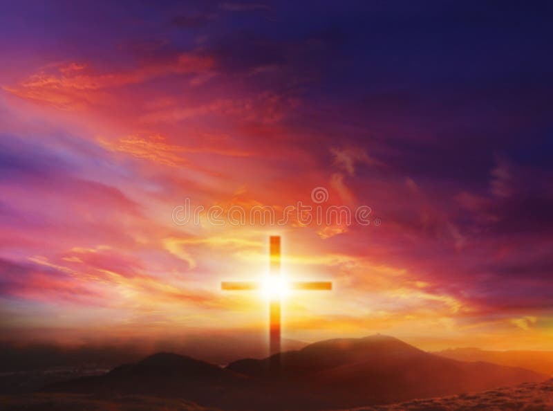 La Luce Della Croce Di Cristo Luce Del Dio Immagine Stock - Immagine di ...