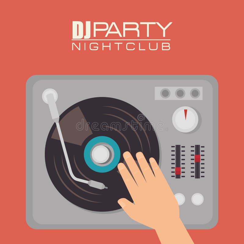 Tema De Fiesta De Música Y DJ Ilustración del Vector - Ilustración de ...