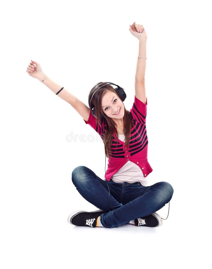 Muchacha y música imagen de archivo. Imagen de escuche - 31686407