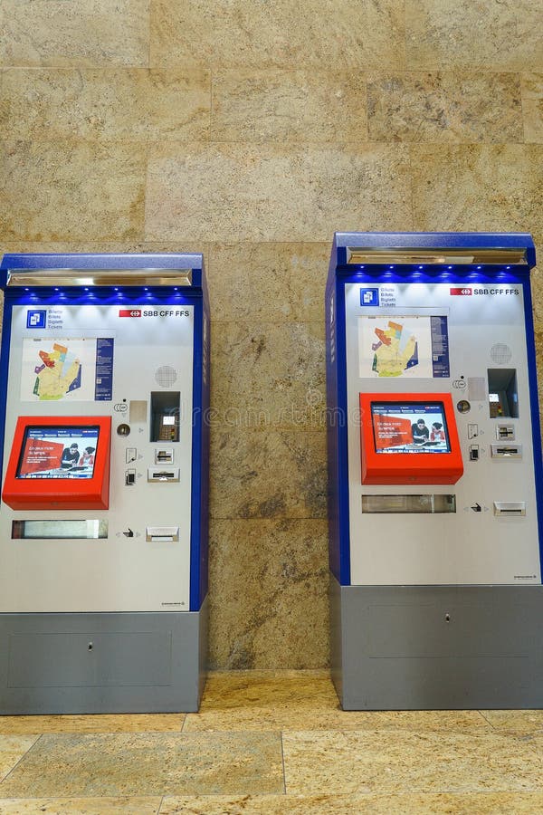 La Machine De Billet De CFF/SI FFS De SBB Image stock éditorial - Image ...