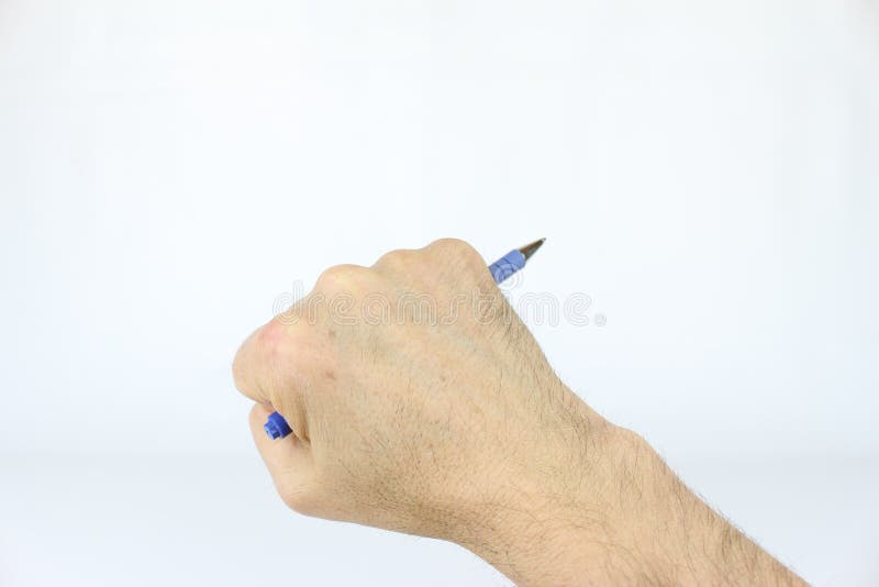 La Main D'homme Tient Un Objet De Stylo Image stock - Image du équipe ...
