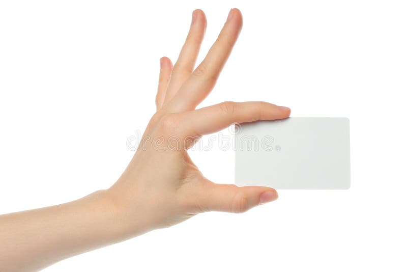 La Main Tient La Carte De Clientèle Image stock - Image du cashpoint ...