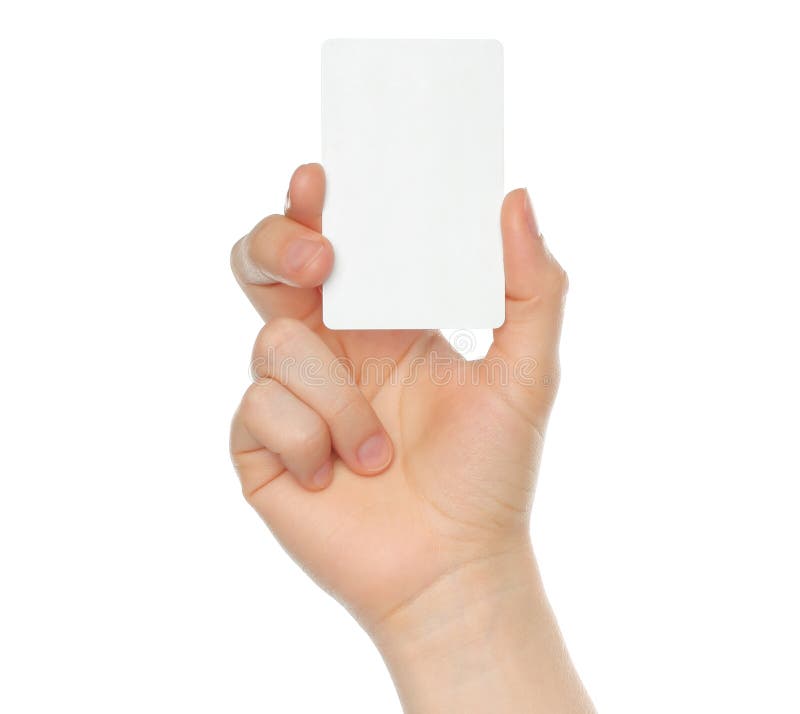 La Main Tient La Carte De Visite Professionnelle De Visite Photo stock ...