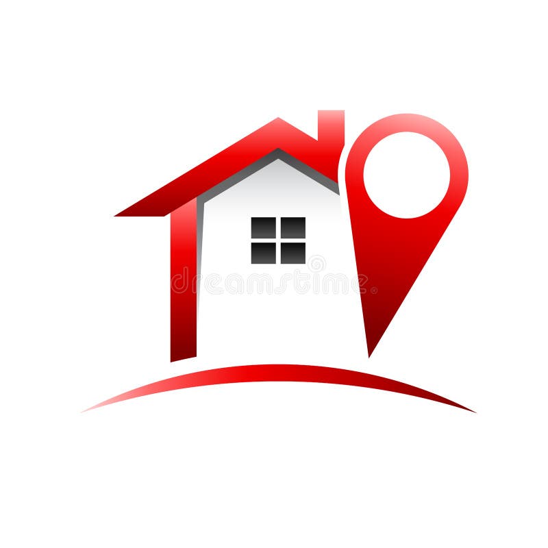 Logo De Maison D'emplacement Illustration de Vecteur - Illustration of ...