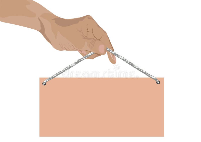 La Mano Sostiene Un Letrero Ilustración del Vector - Ilustración de ...